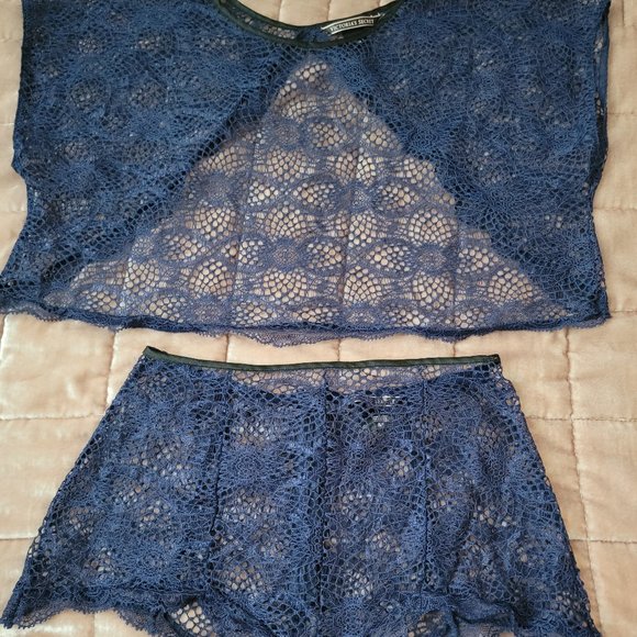 Victoria's Secret | Intimates & Sleepwear | Victorias Secret Blue Lace ...